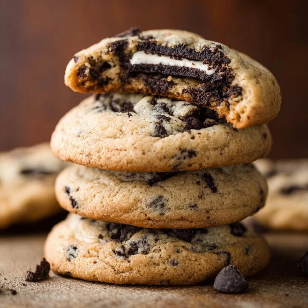 Oreo Stuffed Chocolate Chip Cookies