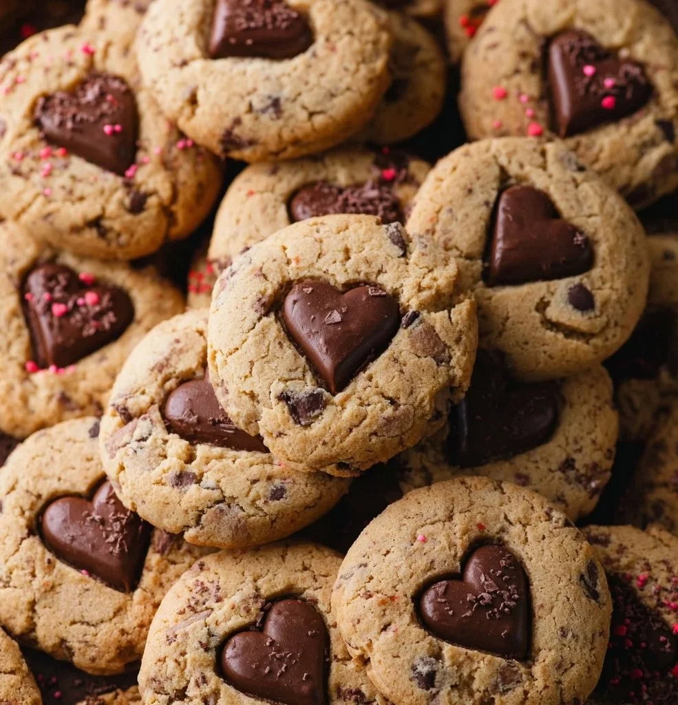 Valentine's Day Chocolate Chip Cookies