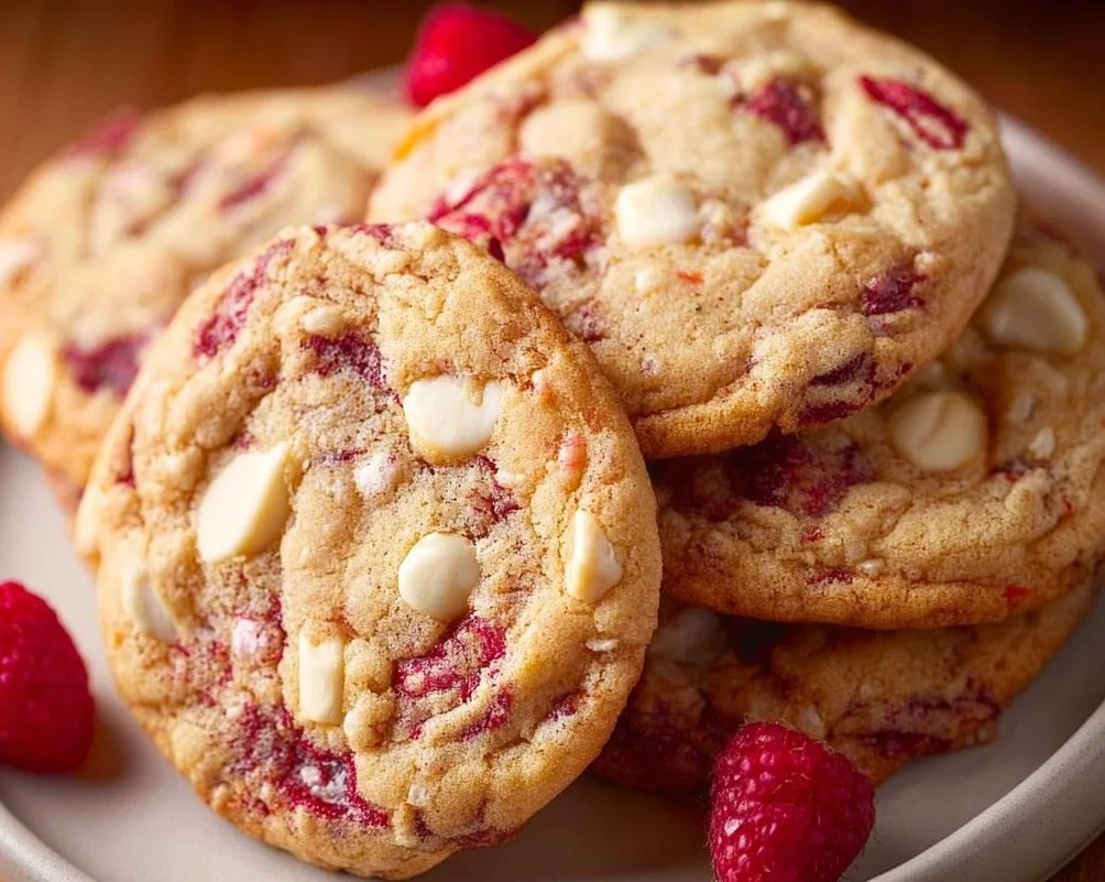 White Chocolate Raspberry Cookies